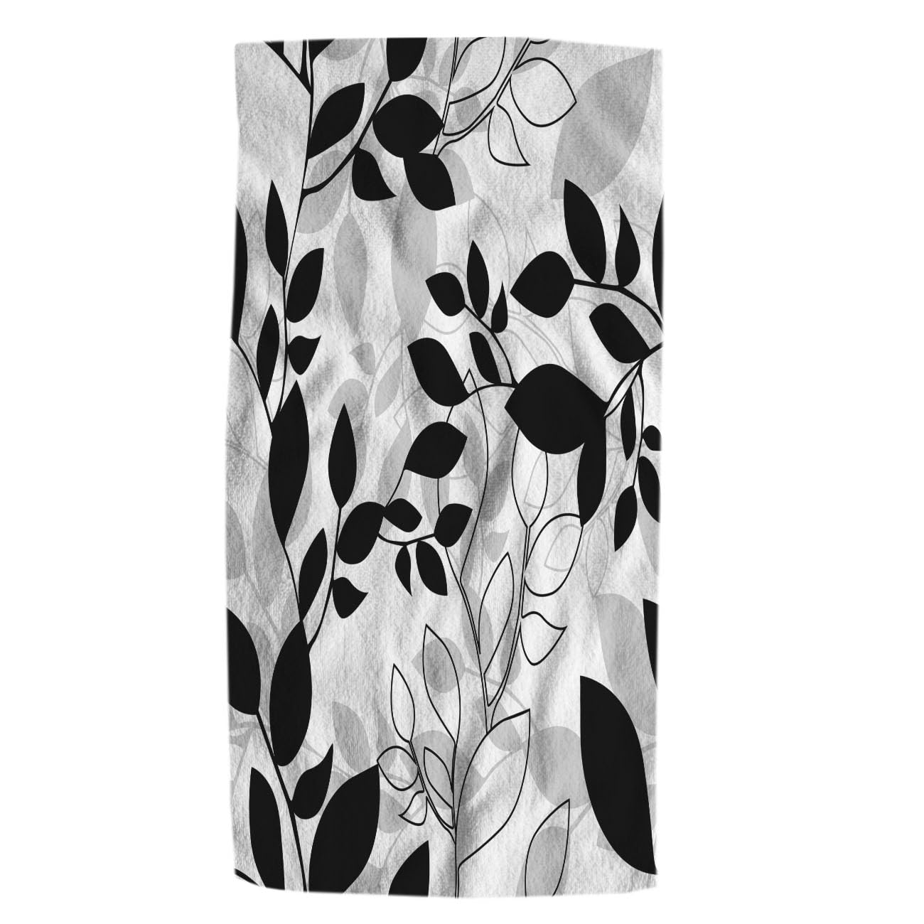 Amazon.com: Pehede Leaf Hand Towel Repeat Black and White Tree Leaves ...