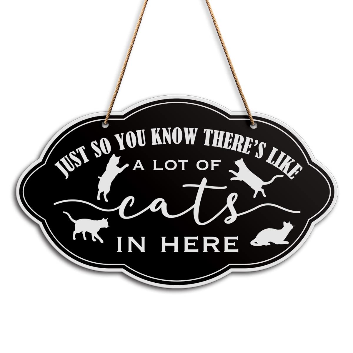 Amazon.com: Cat Wall Decor Sign, There’s Like A Lot of Cats in Here ...