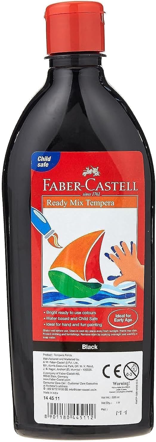 Faber-Castell Ready-Mix Tempera Bottle (Black) : Amazon.in: Toys & Games