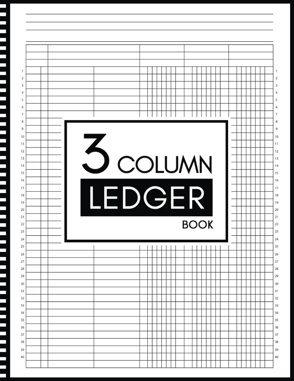 Amazon.com: Account Ledger Book 3 Column: Ledger Books for Bookkeeping ...