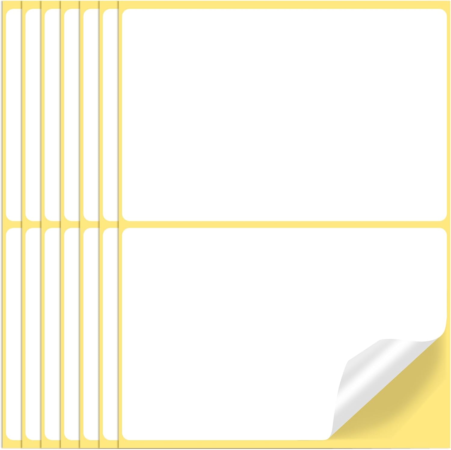 saerryor 120pcs Large Sticky Labels Stickers, White Sticky Labels ...