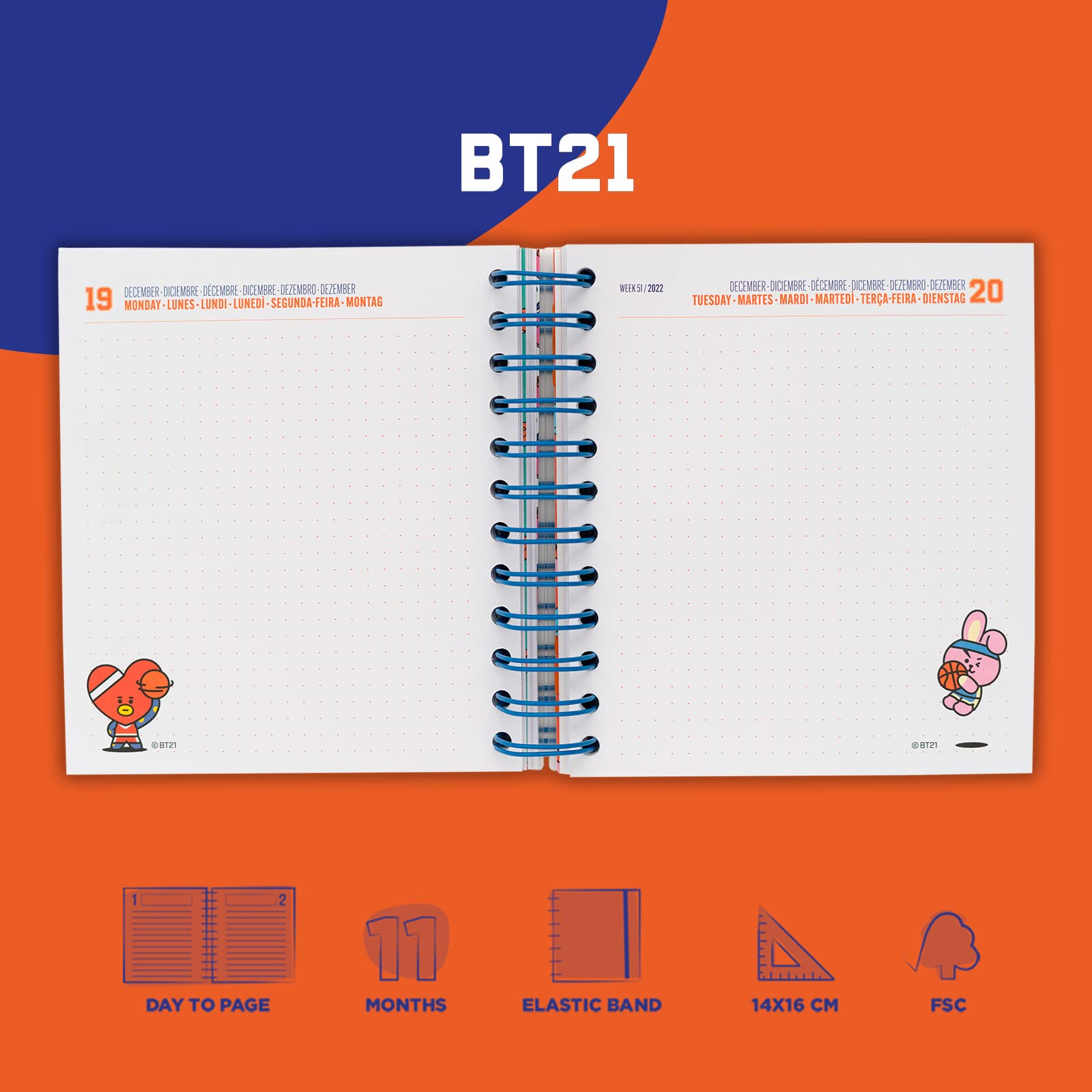 BT21 Official Merchandise – BT21 Diary 2022-2023 | Back To School 11 ...