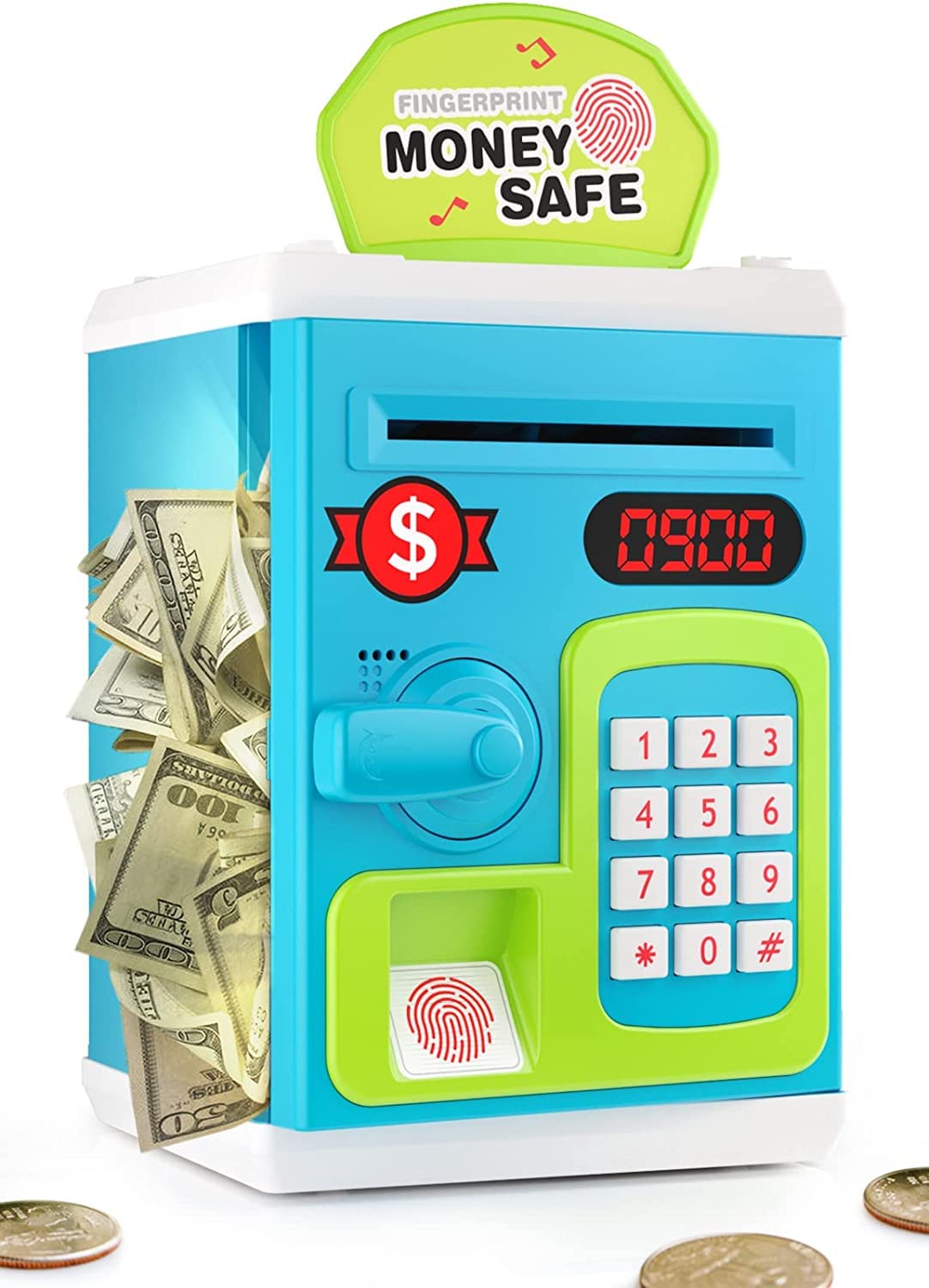 Shivaaro Secure Money Safe for Kids with Finger Print Sensor ...
