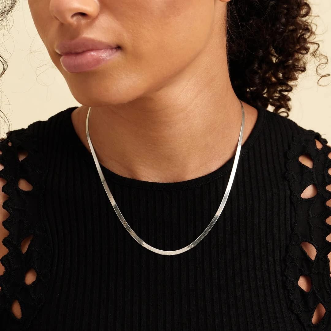 Verona Jewelers Sterling Silver 2.5MM Herringbone Flat Snake Magic ...