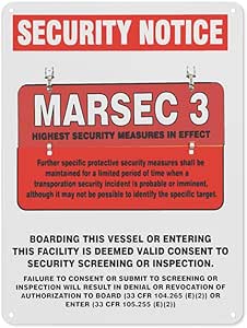 Amazon.com : Warning sign Danger Business signs,Marsec Flip Sign MARSEC ...