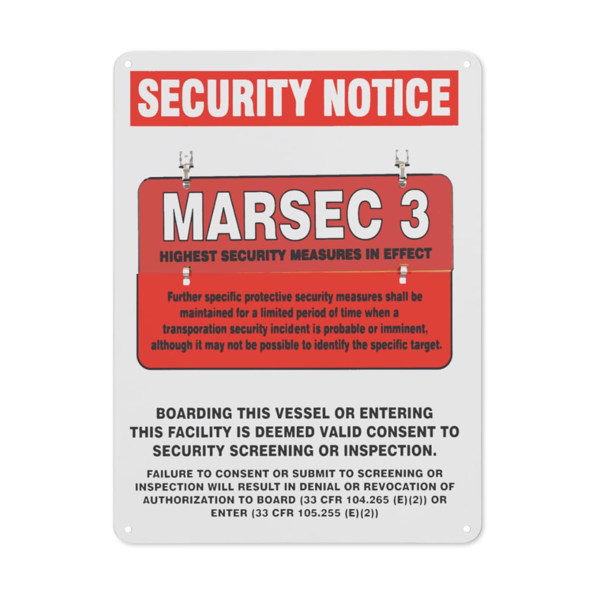 Amazon.com : Warning sign Danger Business signs,Marsec Flip Sign MARSEC ...