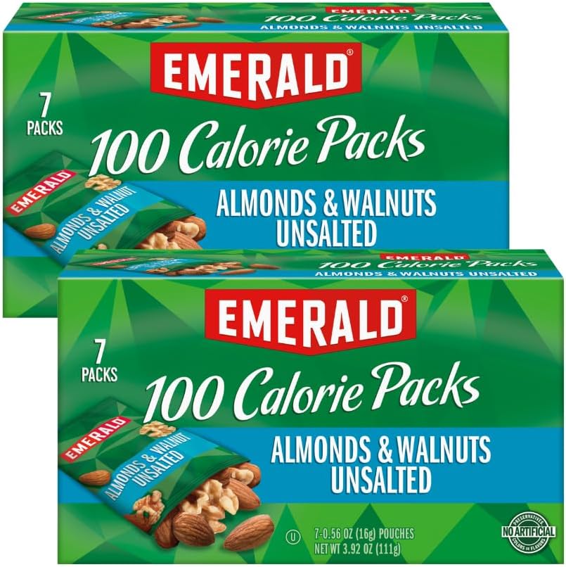 Amazon.com : Emerald Nuts, Natural Walnuts & Almonds, 100 Calorie Packs ...