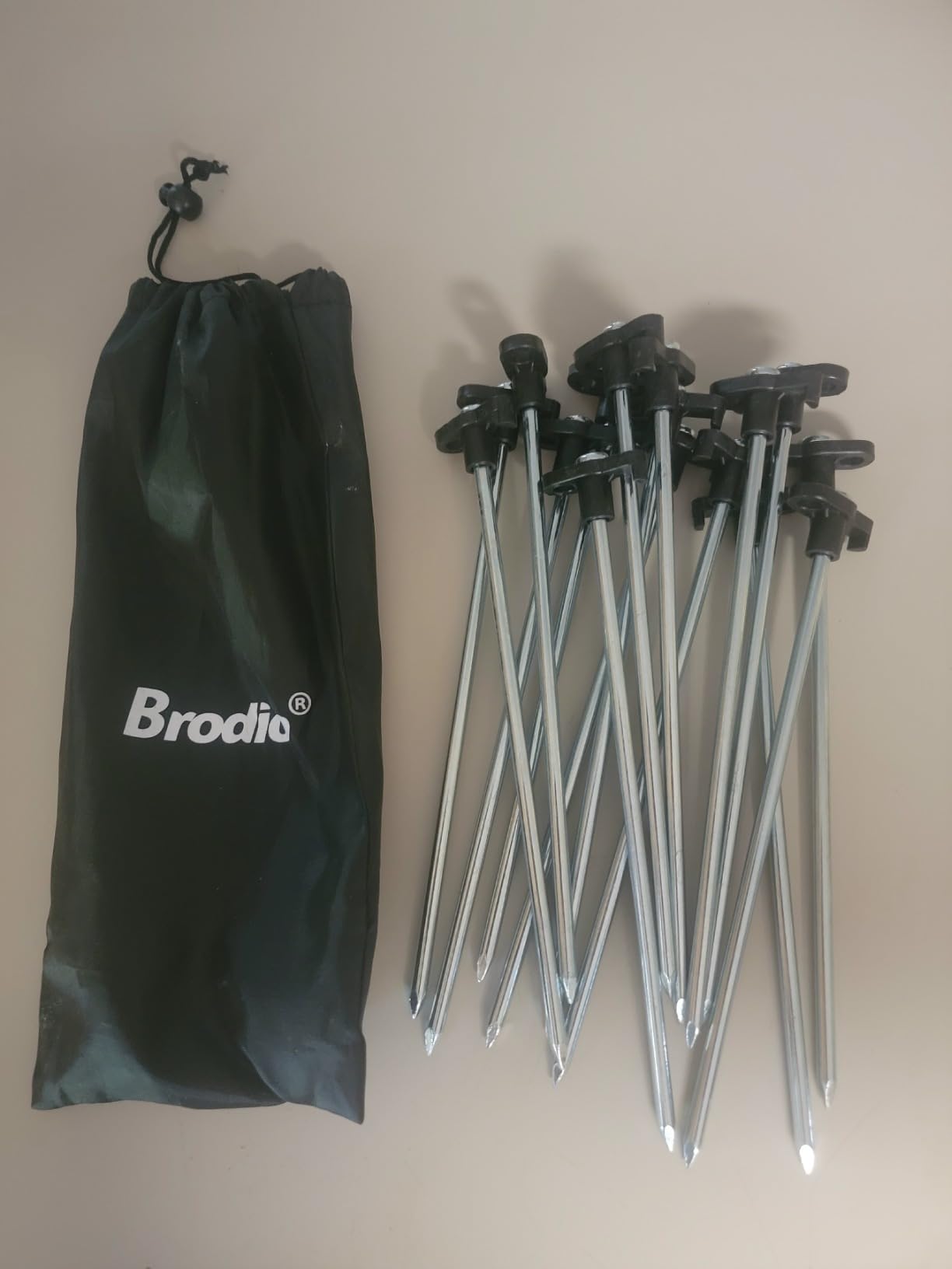 Amazon.com : Brodio Galvanized Steel Tent Stakes - 16pc Pack for ...