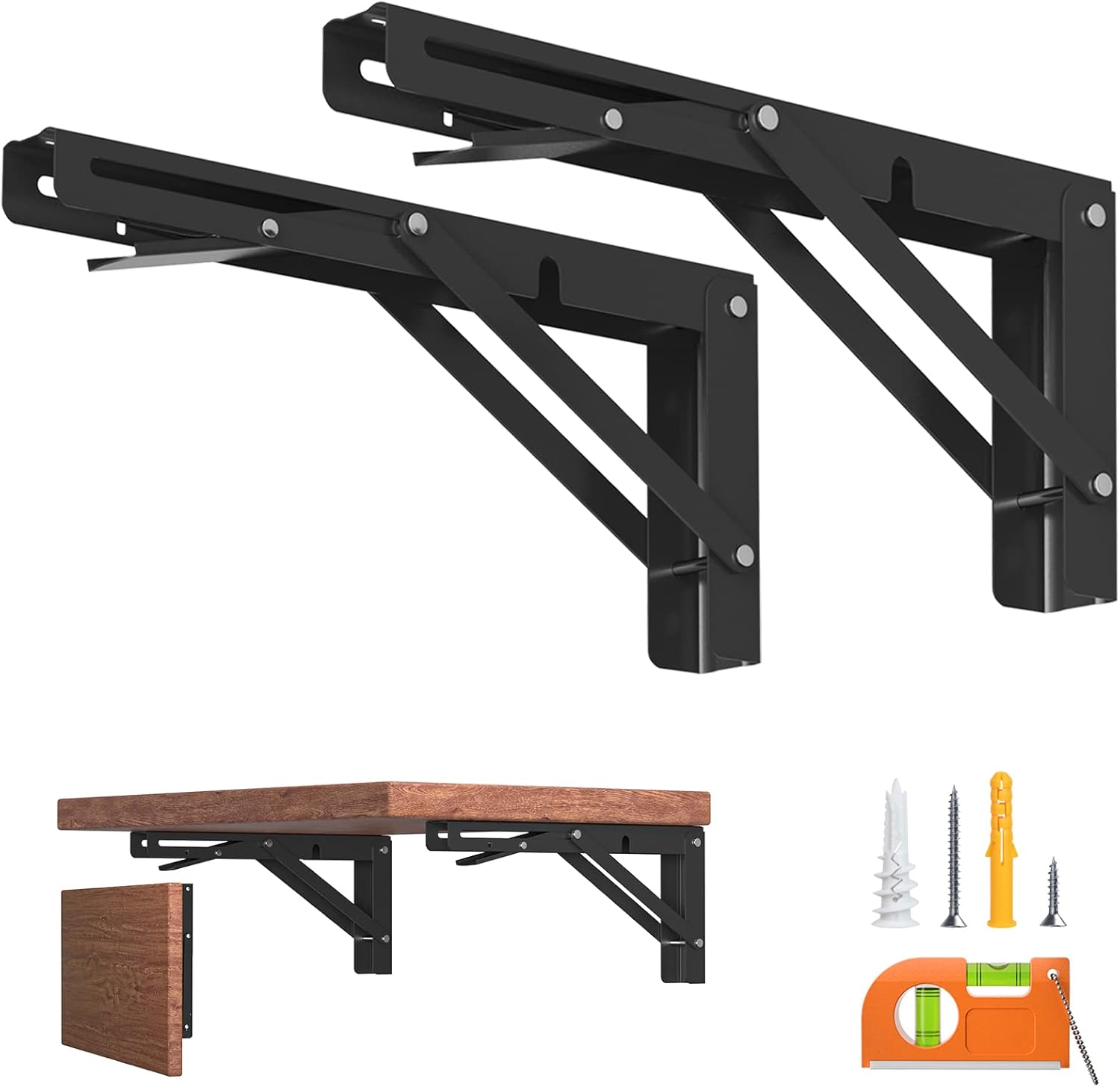 Amazon.com: 10-Inch Foldable Brackets for DIY Folding Shelves or Tables ...