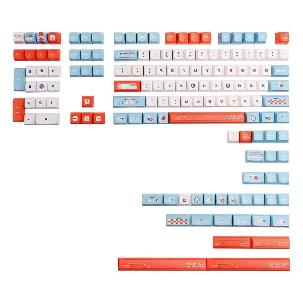 Buy ZHWDD Gulf Racing Mechanical Keyboard Keycaps 140PCS KDA Dye Sub ...