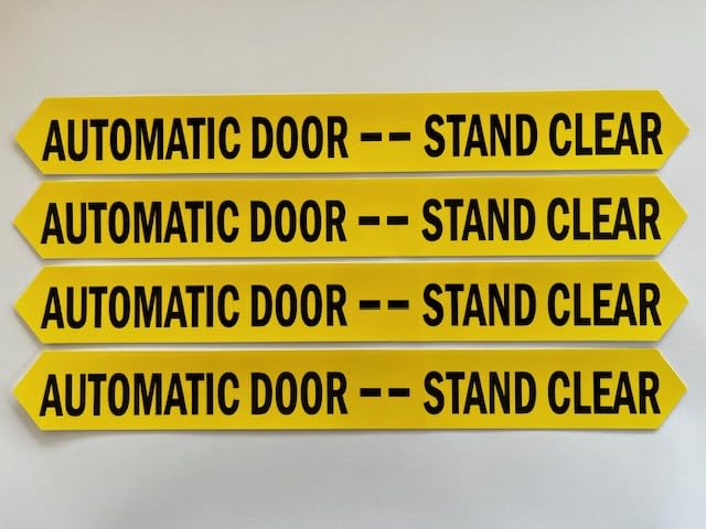 Amazon.com: Five Star Graphics (4 Pack) Automatic Door - Stand Clear ...