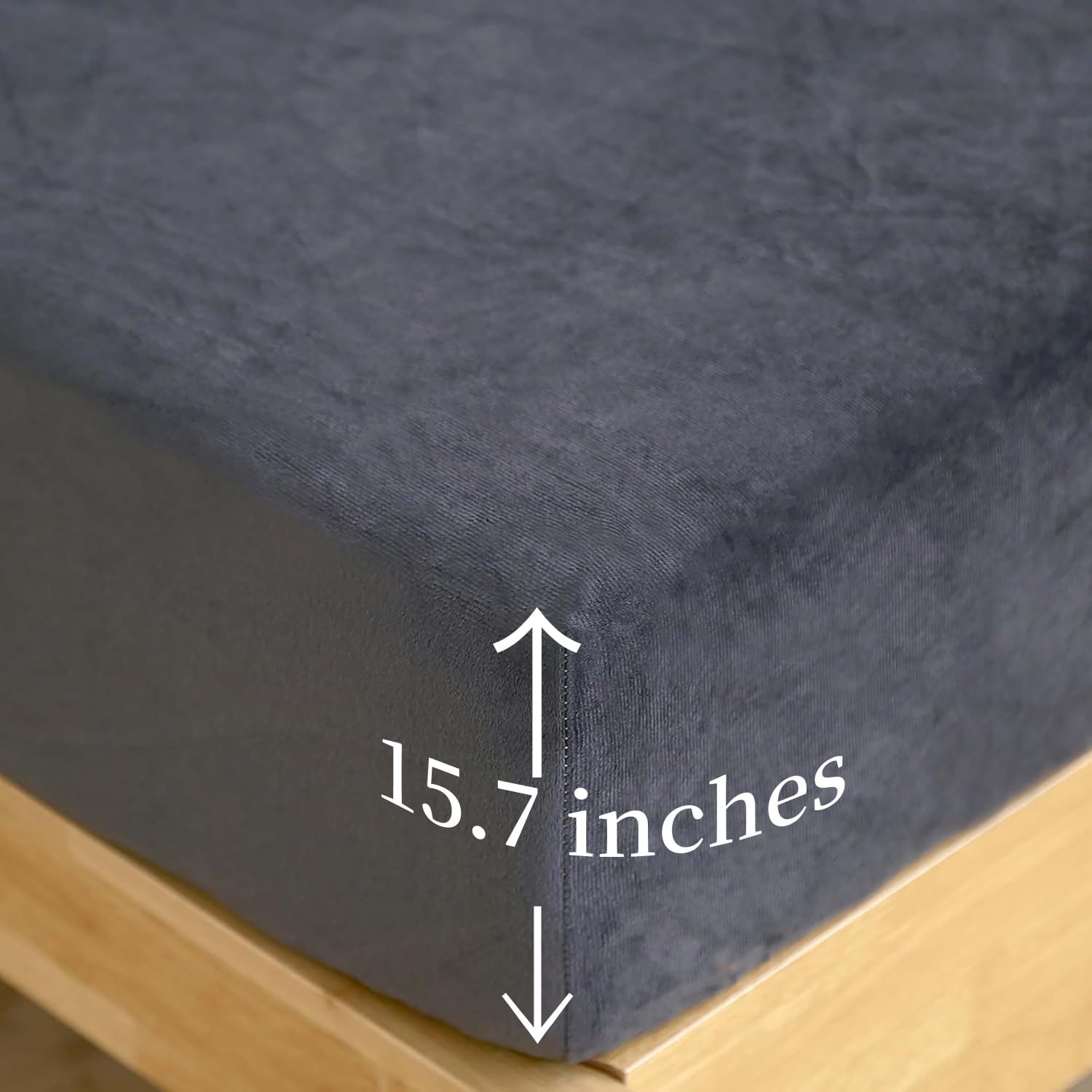 Amazon.com: SDY Flannel Fitted Sheet Full, Grey Warm Flannel Bedding ...