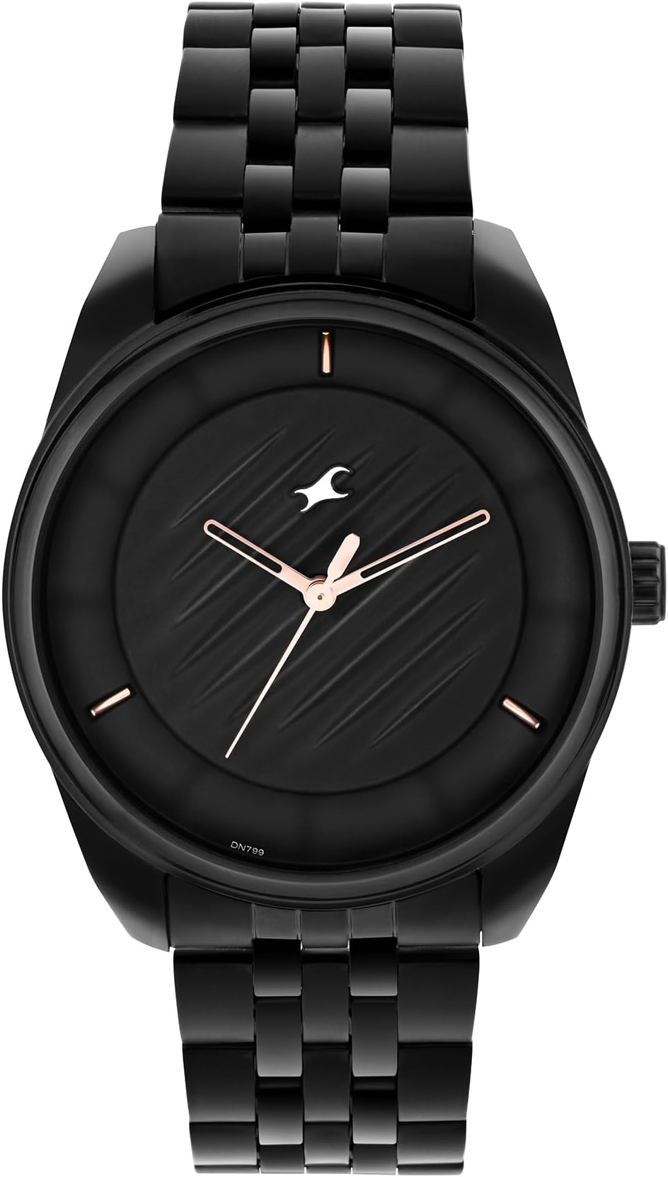Buy Fastrack Crush Quartz Analog Black Dial Black Stainless Steel Strap ...