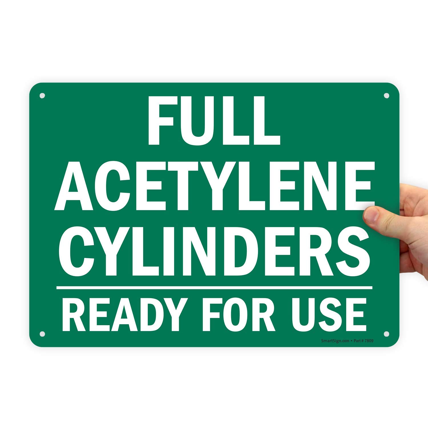 Amazon.com: SmartSign 10 x 14 inch “Full Acetylene Cylinders - Ready ...