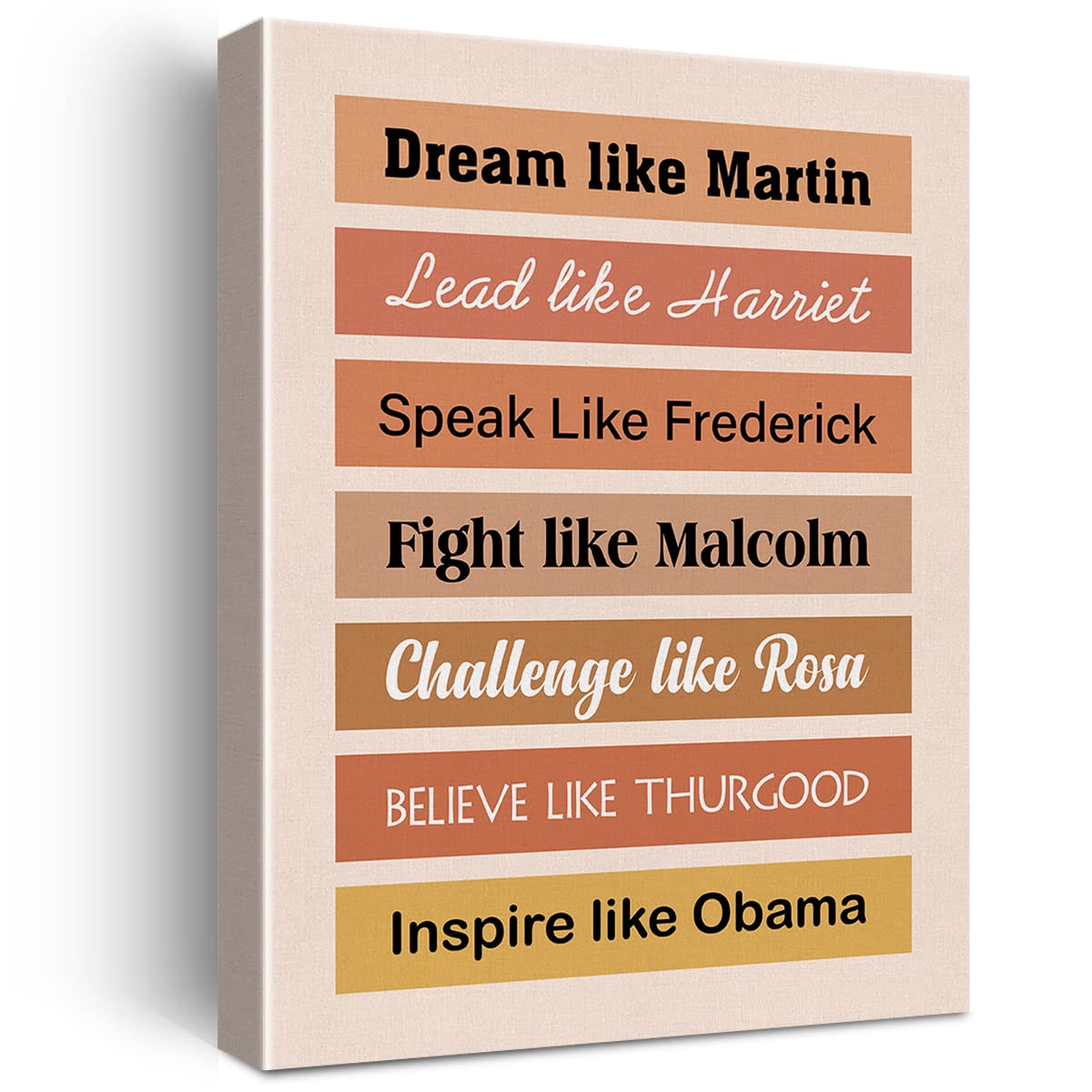 Motivational African American Art Wall Decor Black History Month Civil ...