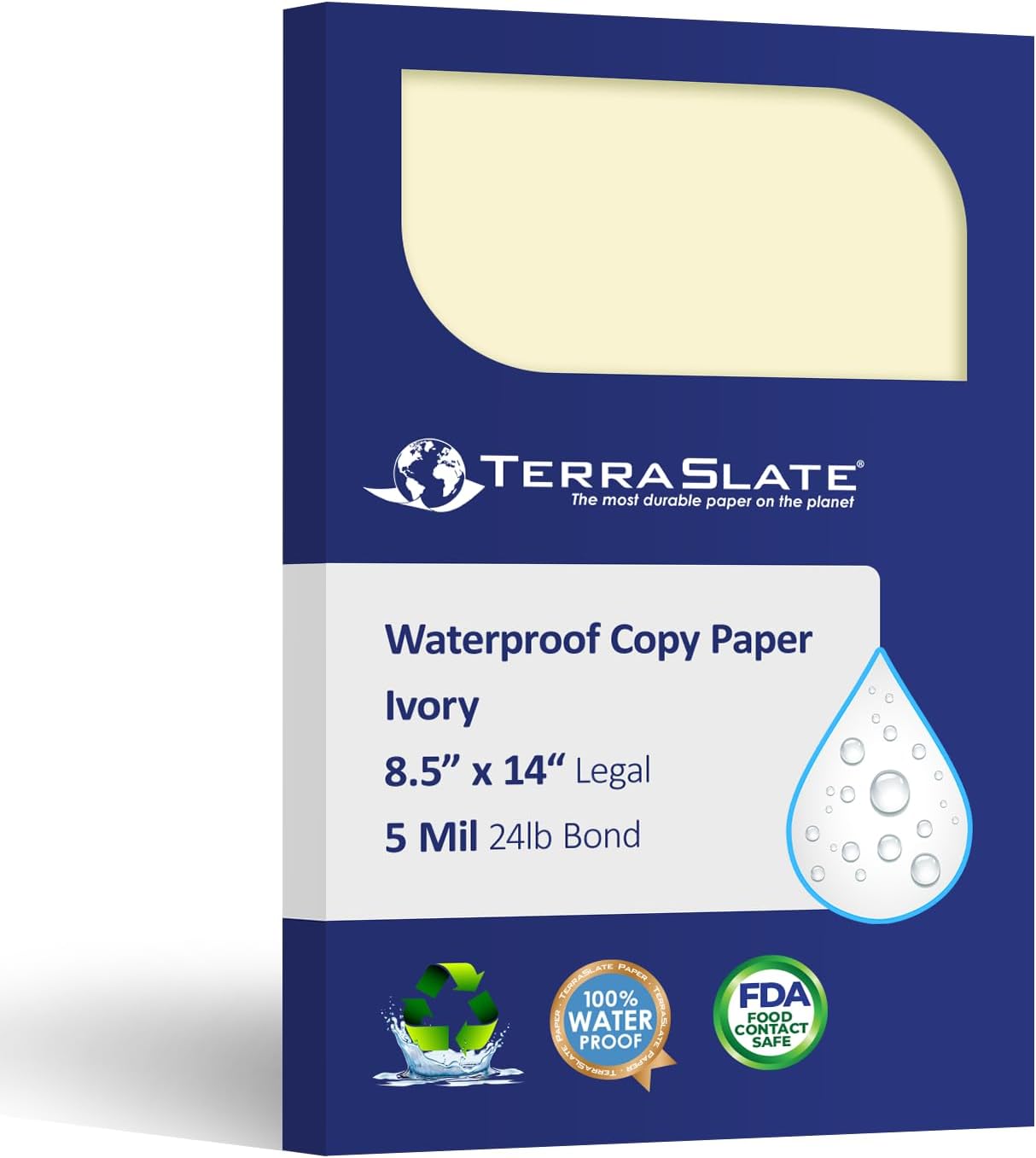 Amazon.com : TerraSlate Waterproof Paper, Rip-Proof Colored Paper ...