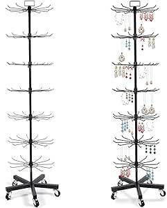 Amazon.com: YEOOE Upgraded Retail Display Stand 7 Tier Spinning Display ...