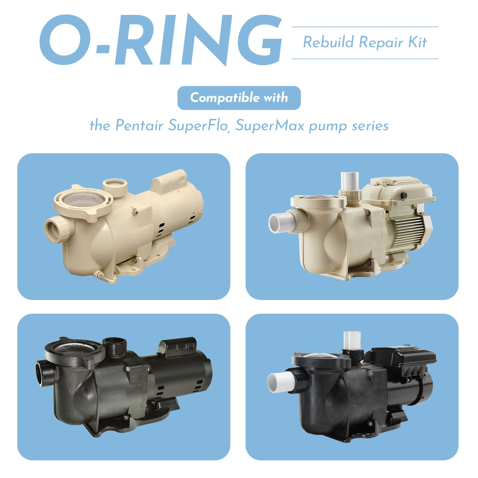 Snapklik.com : O-Ring Rebuild Repair Kit,for Pentair SuperFlo And ...