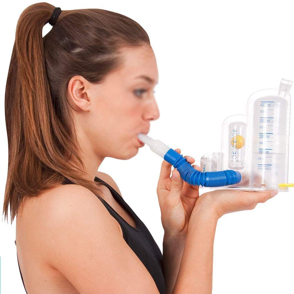 Buy 4000ml Volumetric Exerciser, Portable Spirometer Breathing Trainer ...