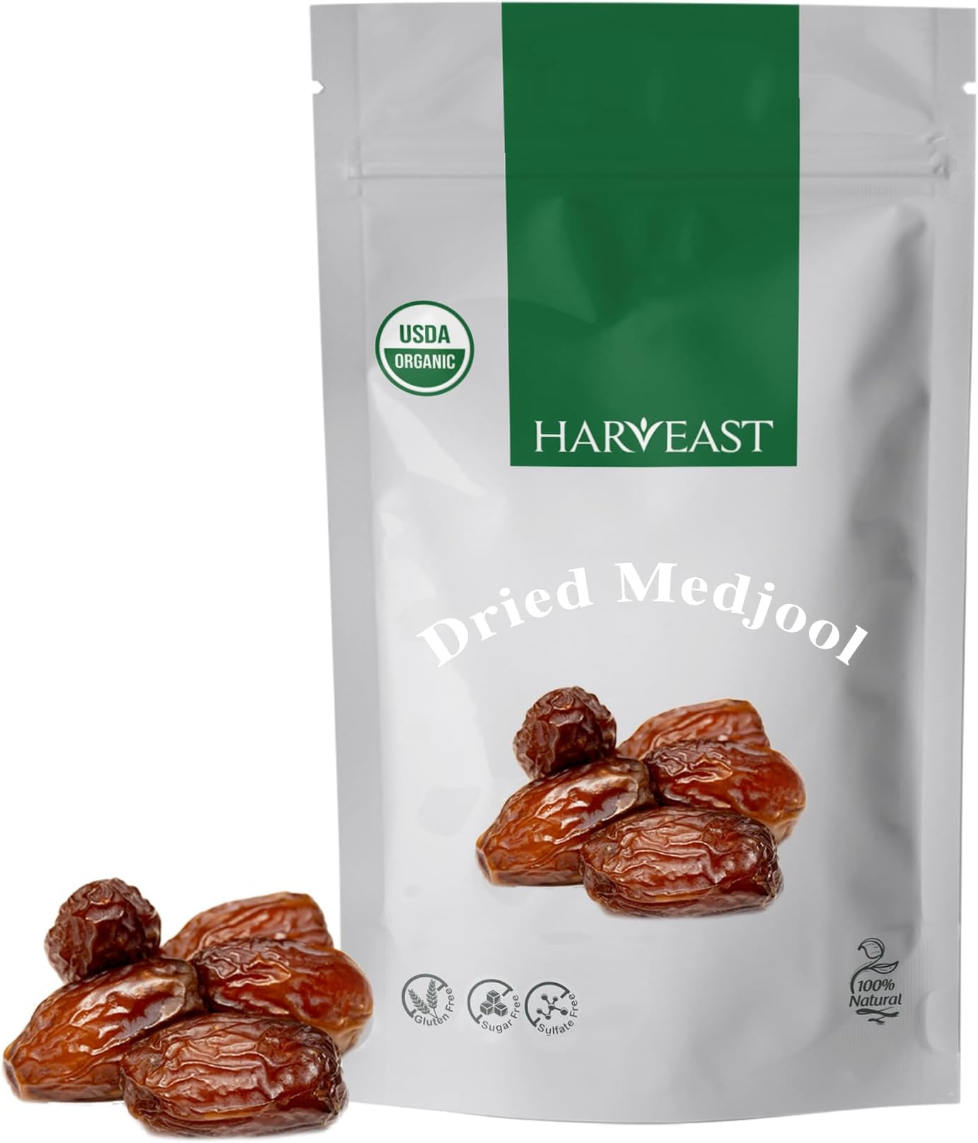 Amazon.com: Harveast Organic Medjool Dates – California Grown Jumbo ...