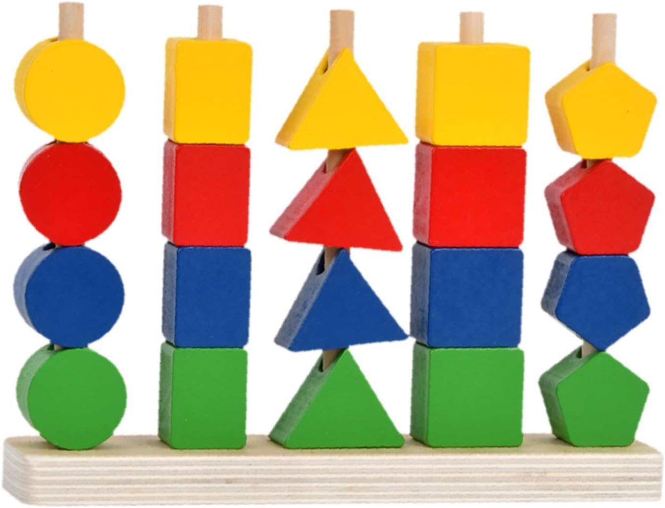 Amazon.com: shamjina Montessori Toys Set Wooden Beads Sequencing Toys ...