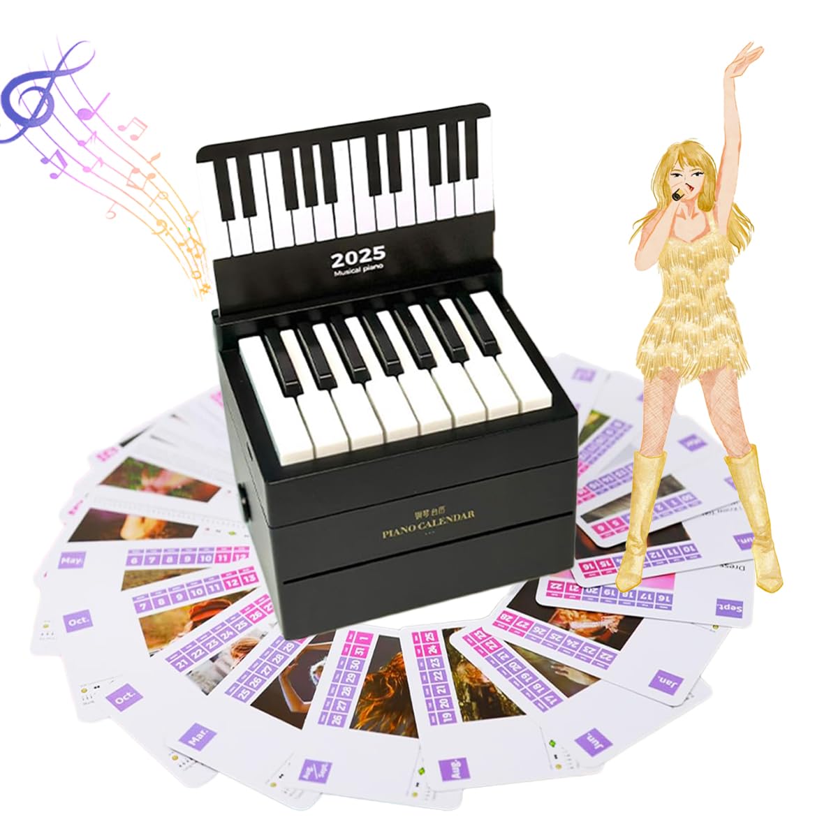 Snapklik.com : Piano Calendar 2025 Desk Calendar, Mini Piano Calendar