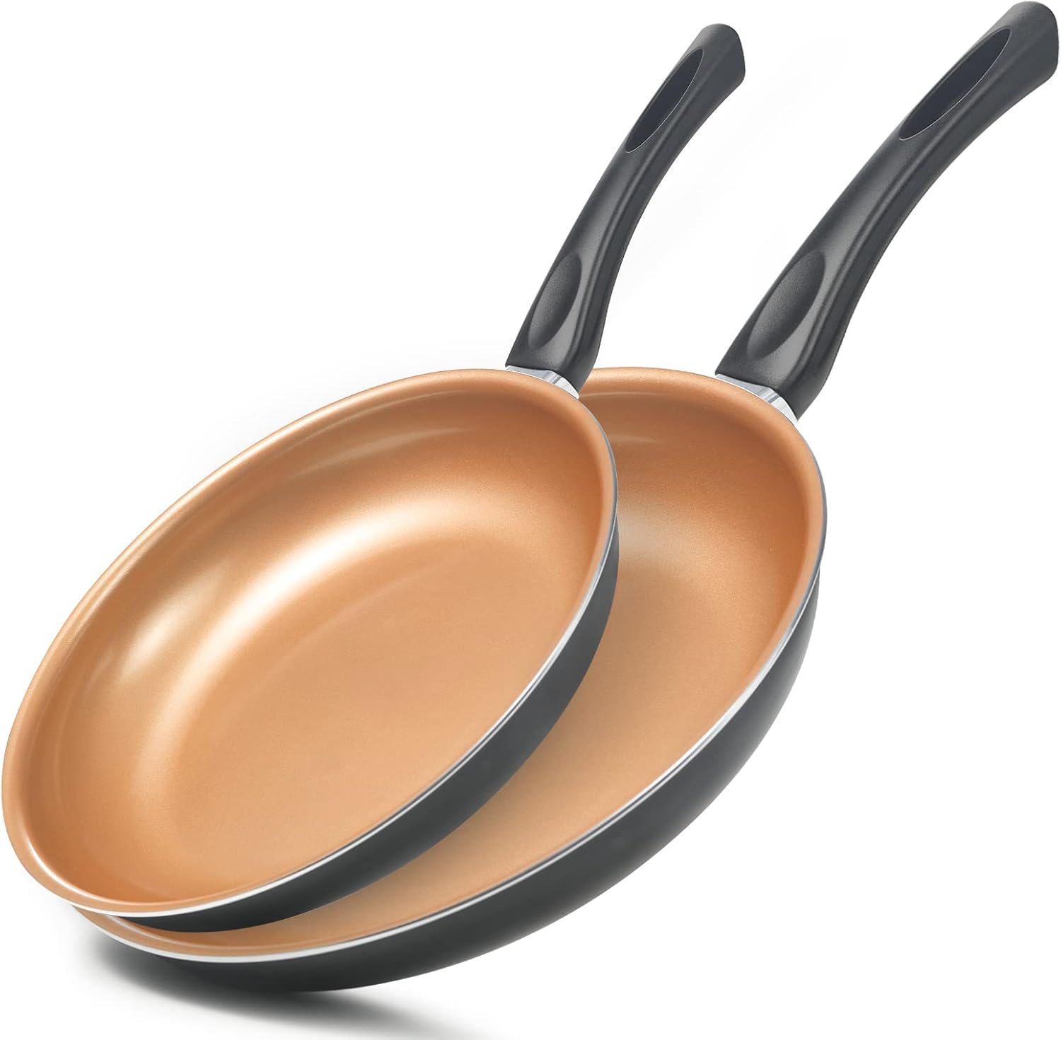 Amazon.com: Ecowin Nonstick Copper Frying Pan, 2 Piece Copper Fry Pans ...
