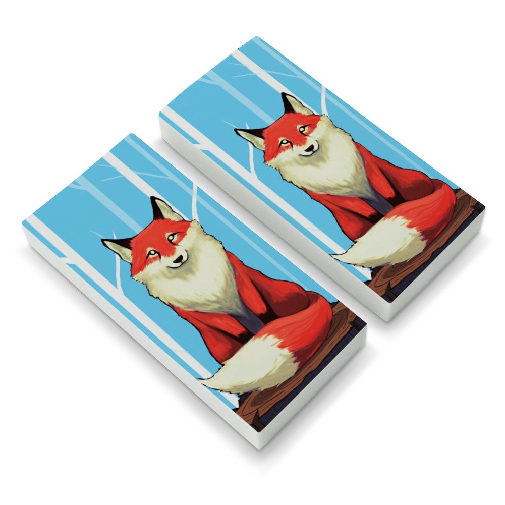 Fox on Tree Stump Eraser Set of 2 : Amazon.in: Home & Kitchen