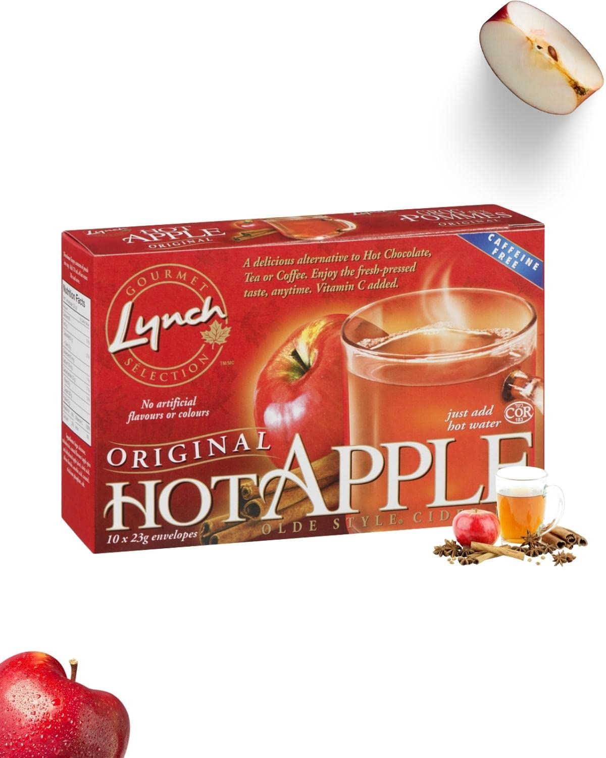 Lynch Original Hot Apple Cider Drink Mix, Pack of 12 (120 Sachets/Pack ...