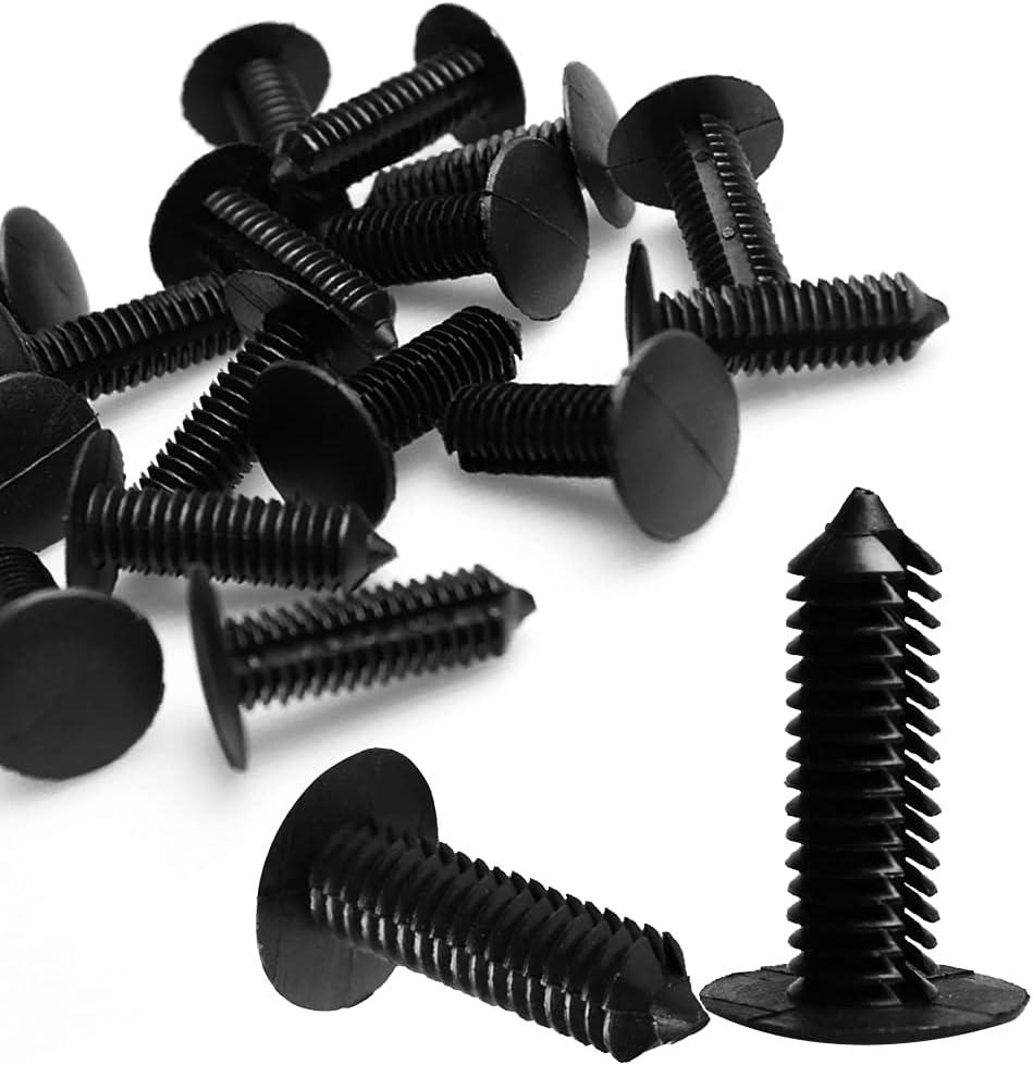 Amazon.com: Rexka 100pcs White Clear Nylon Fender Bumper Splash Shield ...