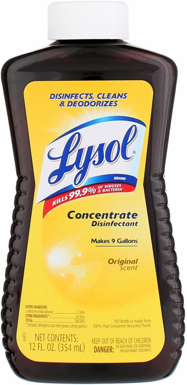 Amazon.com: Lysol Disinfectant Concentrate Original Scent, 12oz ...