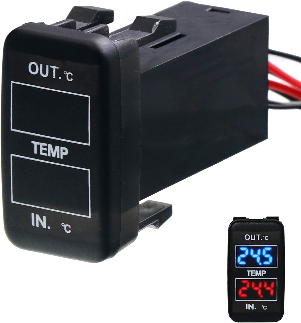 Amazon.com: Car Internal and External Temperature Display, Fahrenheit ...