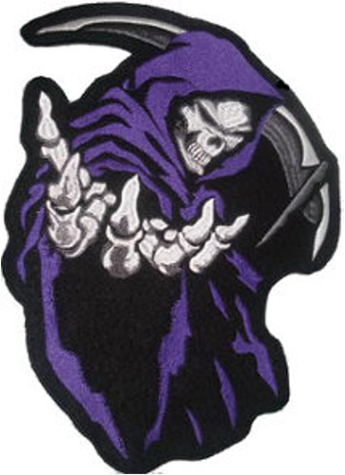 Amazon.com: Grim Reaper (Purple) Patch 16cm x 13.5cm (6 1/4" x 5 ...
