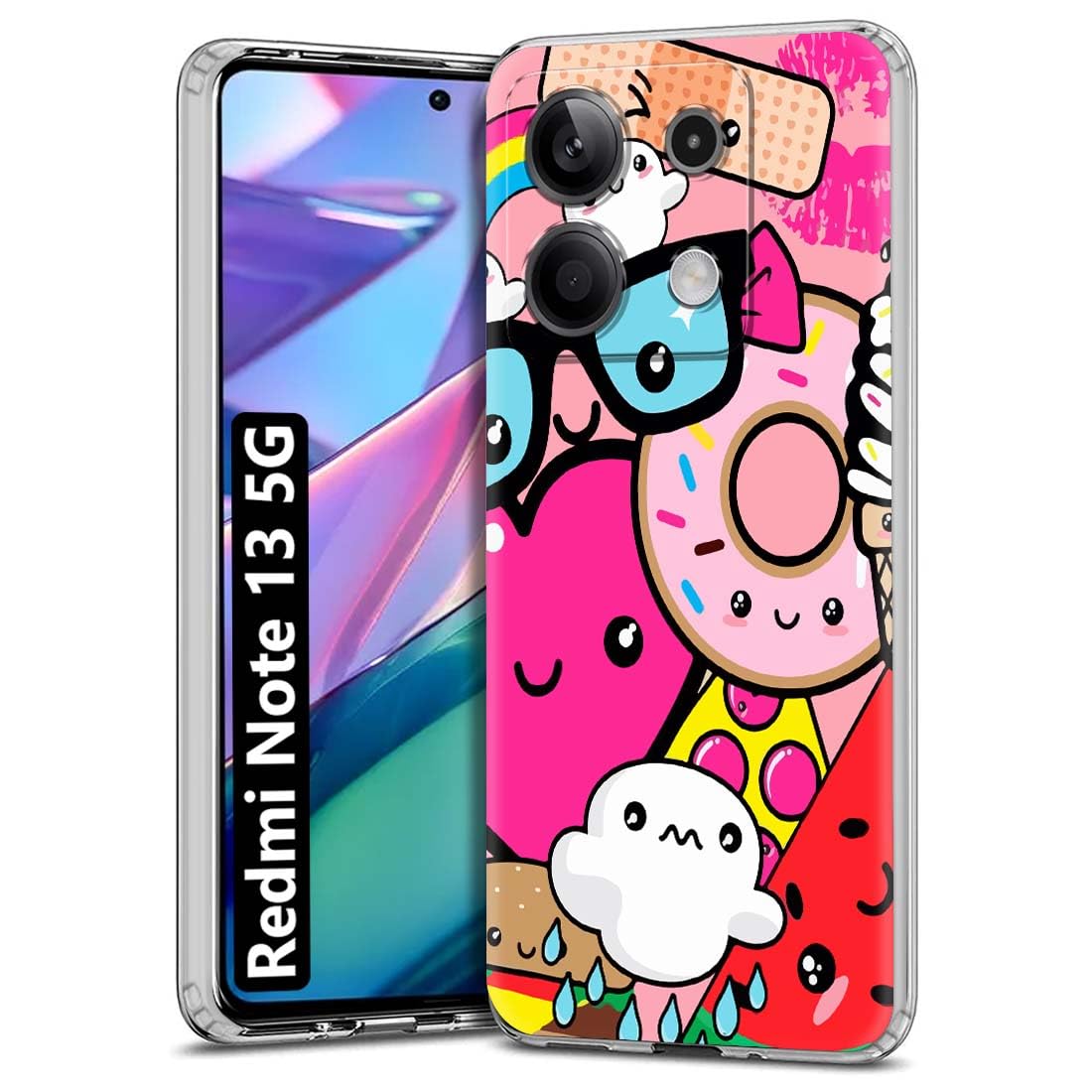 Nainz Designer Printed Soft Silicone Back Case Cover for Redmi Note 13 ...