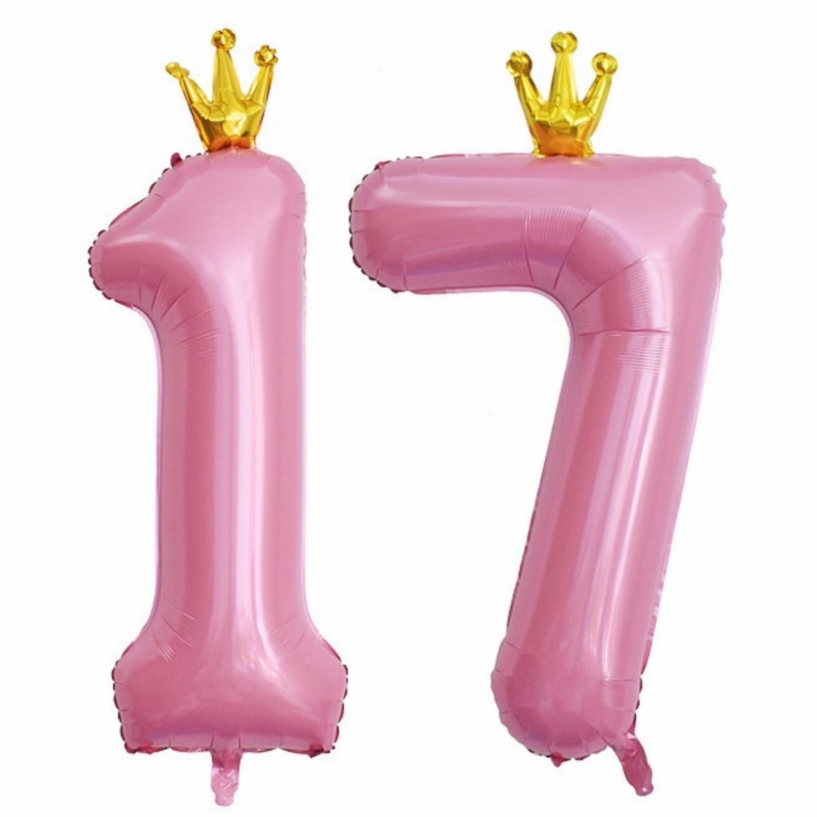 Amazon.com: 40 Inch Number 17 Balloons Pink, 17th Birthday Decorations ...