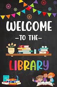 Amazon.com: Welcome to The Library Poster Colorful Reading Posters for ...