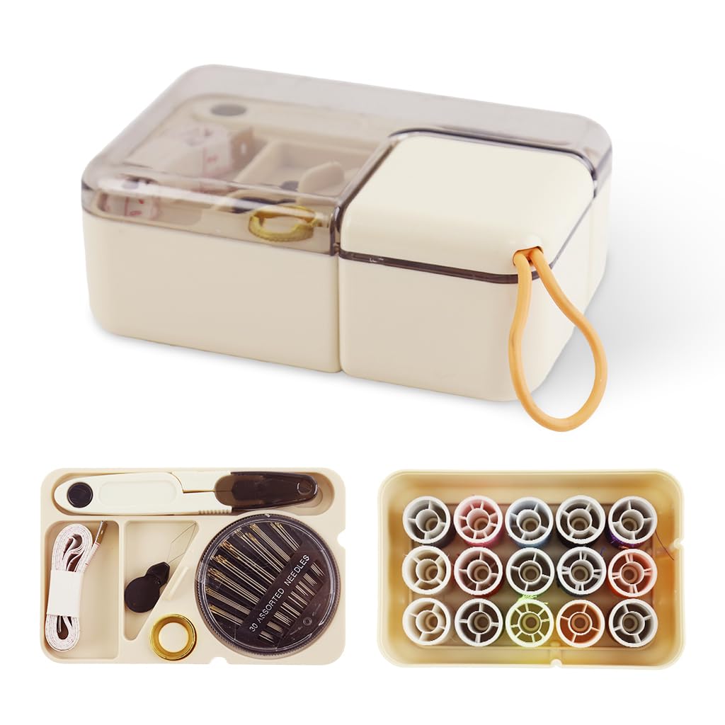 ELEPHANTBOAT® Portable Travel Home Small Sewing Box, Mini Sewing Kits ...