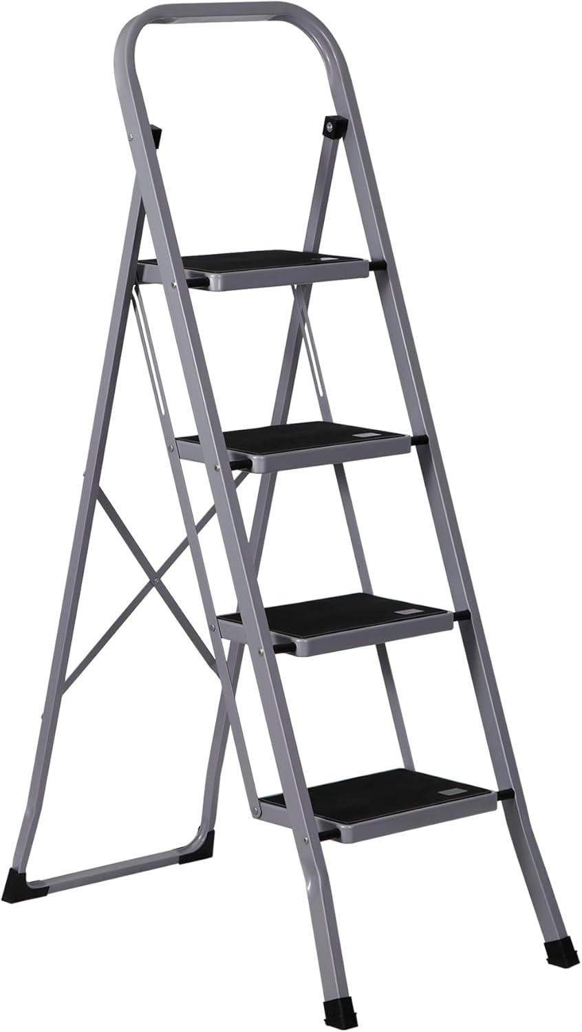 ZENY 4 Step Ladder Folding Step Stool with Wide Anti-Slip Pedal ...