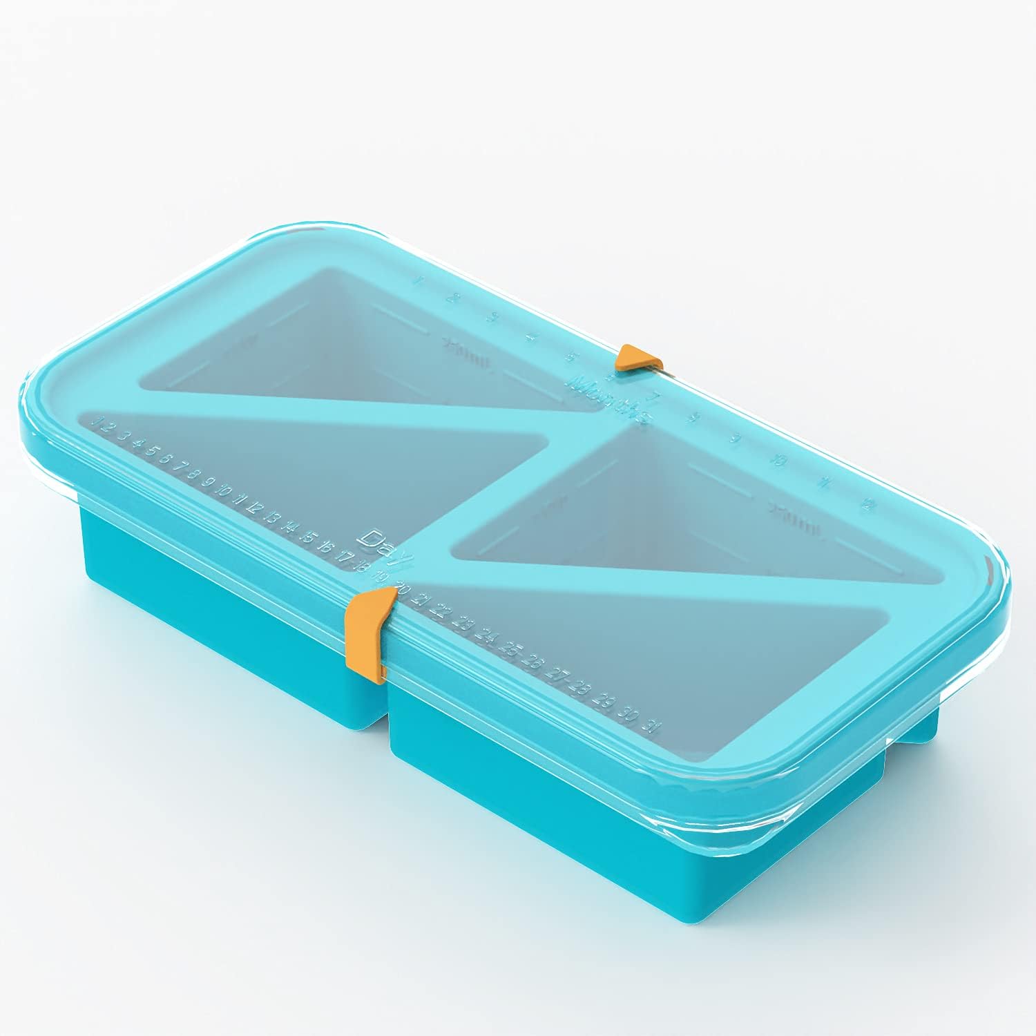 Amazon.com: W&P Cup Cubes Silicone Freezer Tray with Lid, Blue, Makes 4 ...