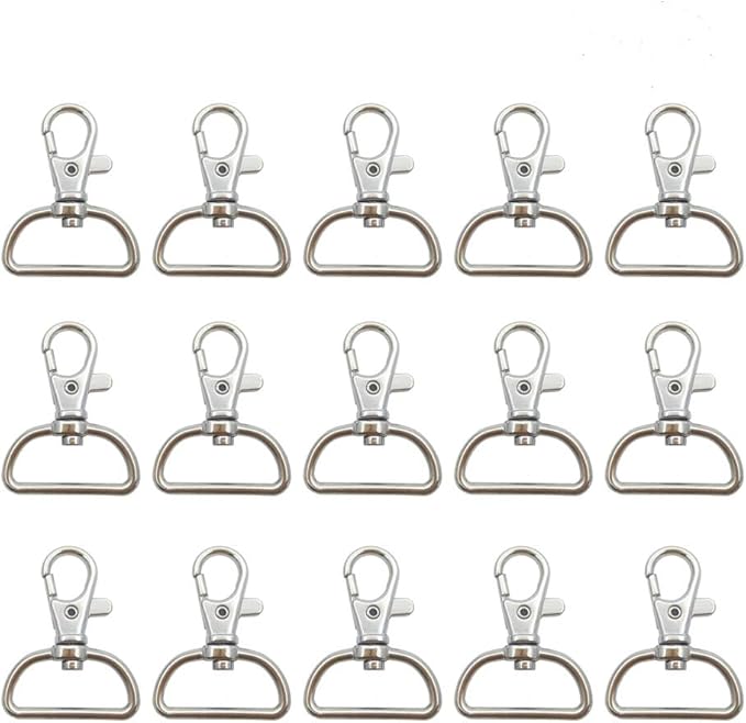 Amazon.com: Premium Metal Lobster Claw Swivel Clasps Lanyard Snap Hook ...