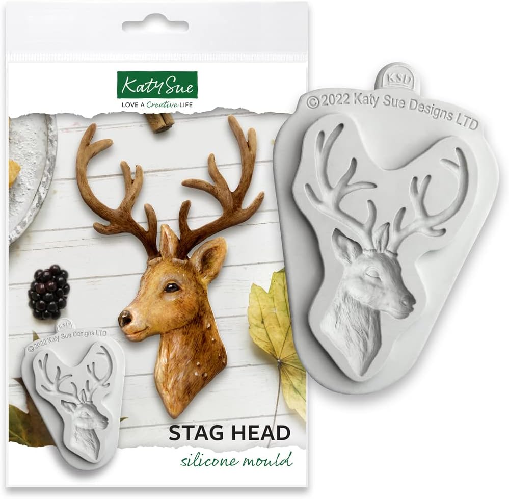 Amazon.com: Katy Sue Stag Head Silicone Mold for Cookie, Cake ...