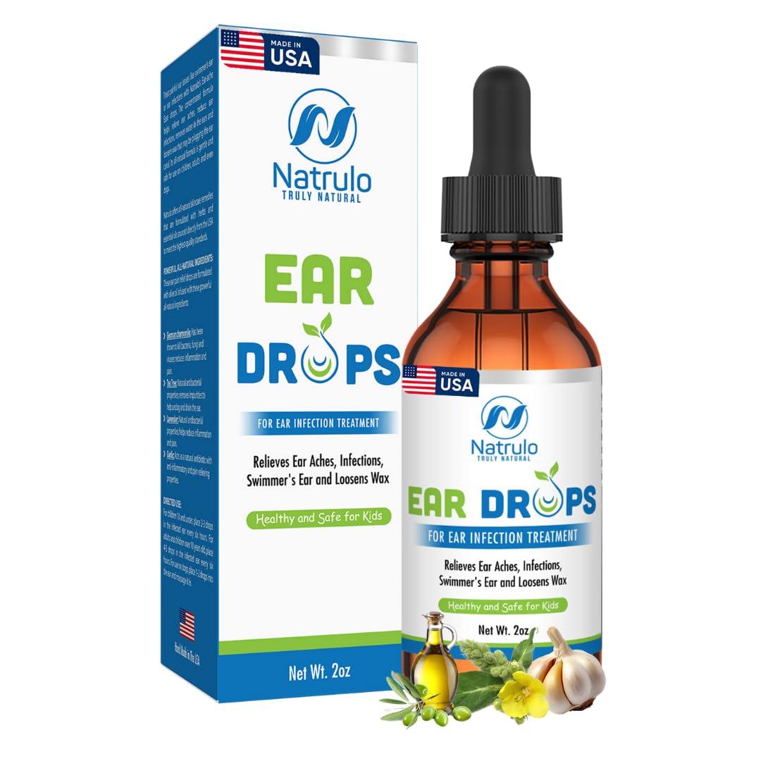 Amazon.com: Natrulo Natural Ear Drops for Ear Infection - Homeopathic ...