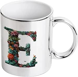 Acme Anime Personalised Silver Mug with Inital & Name, 11 oz - Custom ...