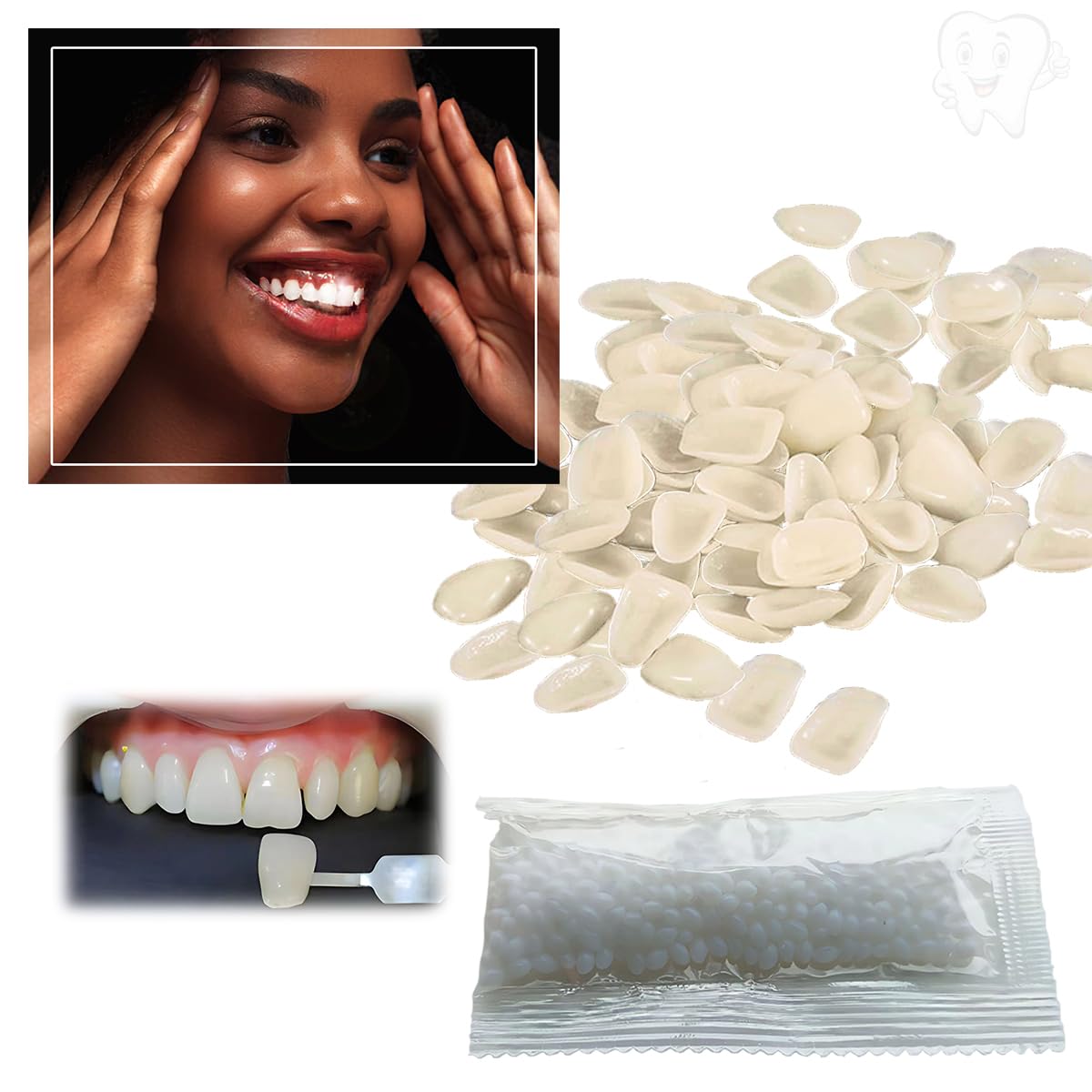 Buy Tooth Repair Kit-Thermal Fitting Beads Granules and Fake Teeth for ...