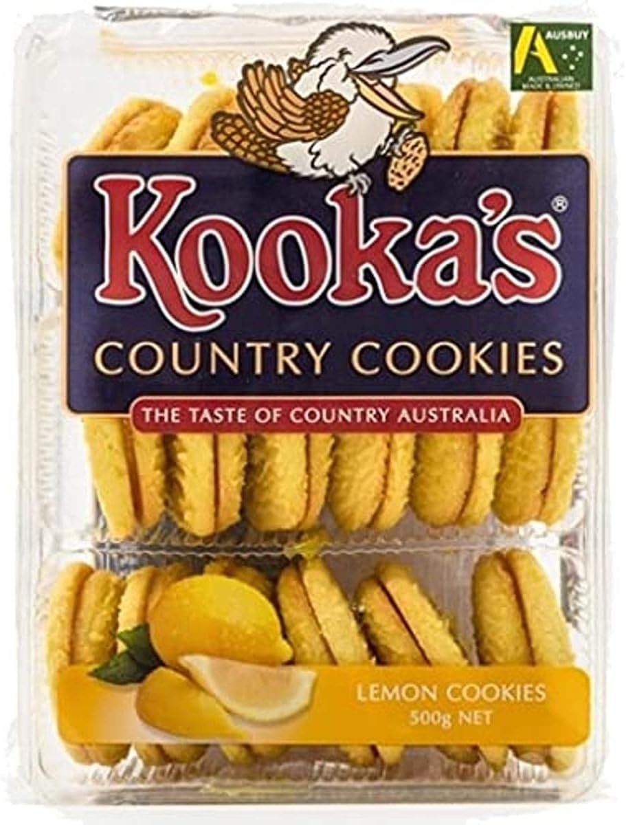 Kookas Country Cookies Lemon Cookies, 500 g, Lemon : Amazon.com.au: Grocery