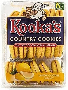 Kookas Country Cookies Lemon Cookies, 500 g, Lemon : Amazon.com.au ...