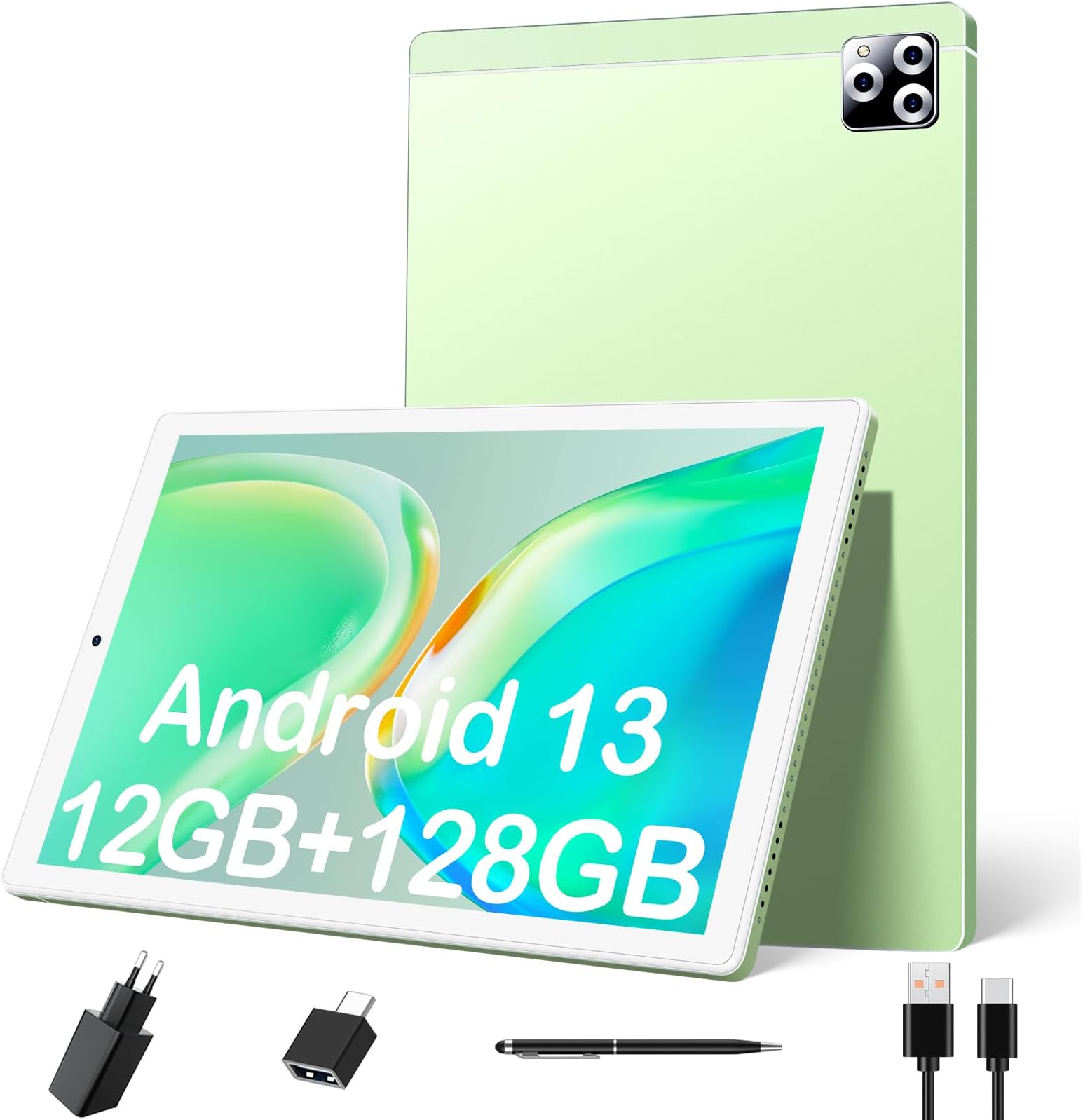 SIMPLORI Tablette Android13, Tablette 10 Pouces, 12 Go RAM + 128 Go ROM ...