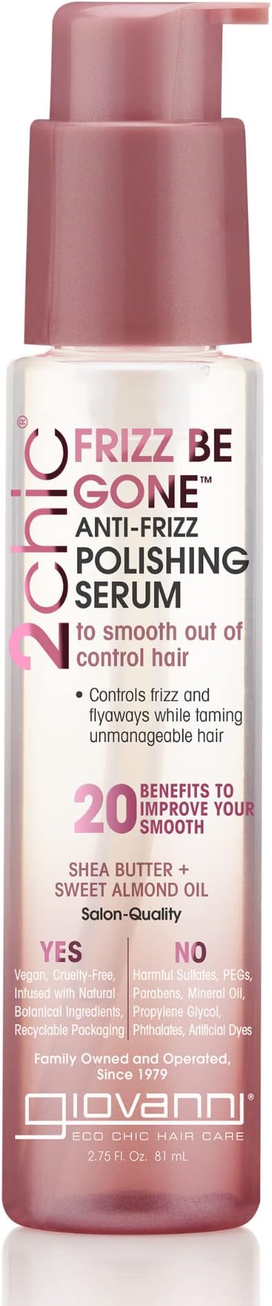 Amazon.com: GIOVANNI ECO CHIC Frizz Be Gone - Super Smoothing Anti ...