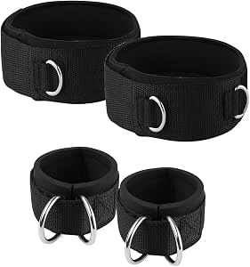 Vishusju Thigh Straps Ankle Cuffs Adjustable Neoprene Padded Cable ...