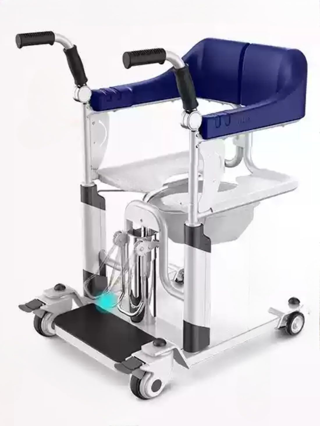 Amazon.co.jp: 多機能 家庭用油圧患者リフト車椅子 ポータブル移乗看護チェアリフター 180°分割シートとクッション付き ...